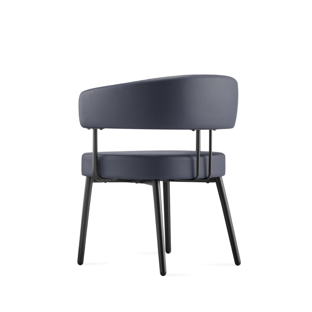 Chairs & Accessories - Rapidline Hera Breakout Room Chair Black Steel Legs French Navy PU ...